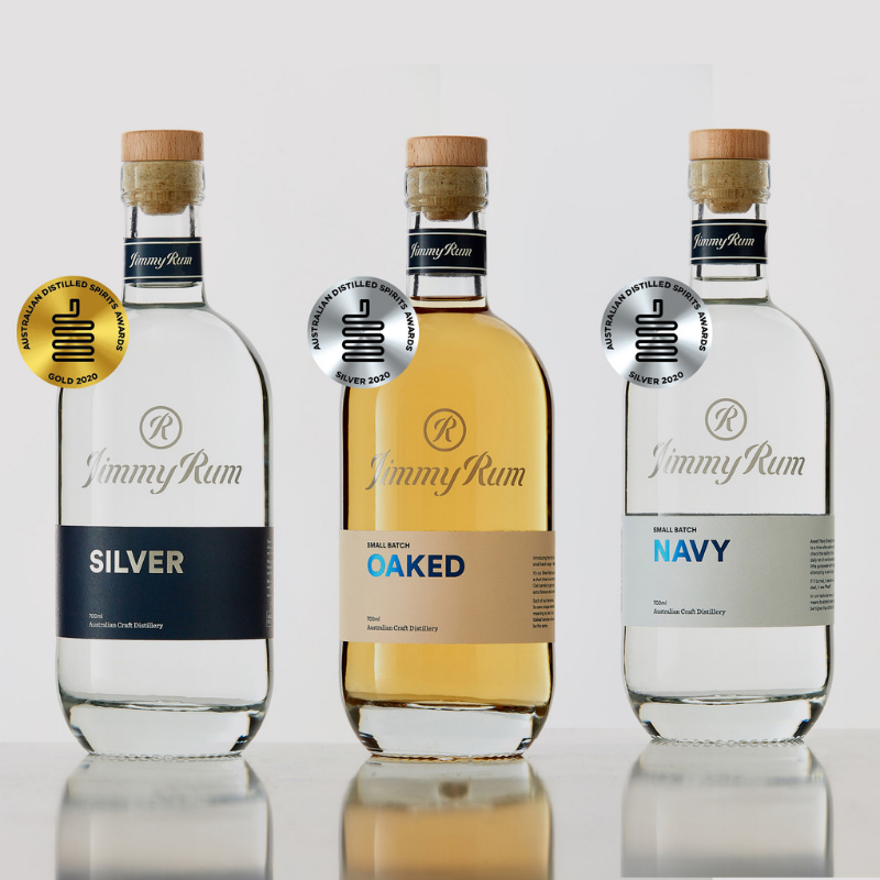 GOLD MEDAL FOR JIMMYRUM AT AUSTRALIAN DISTILLED SPIRITS AWARDS– JimmyRum